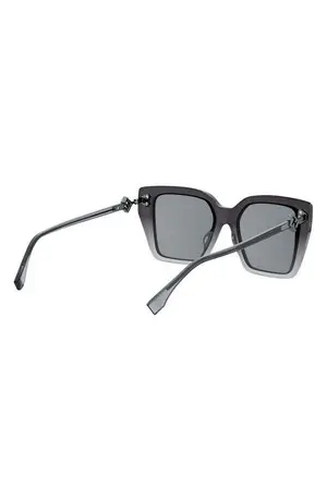 Fendi Ff Diamonds 54mm Square Sunglasses - Grey/other/smoke