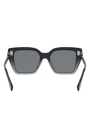 Fendi Ff Diamonds 54mm Square Sunglasses - Grey/other/smoke