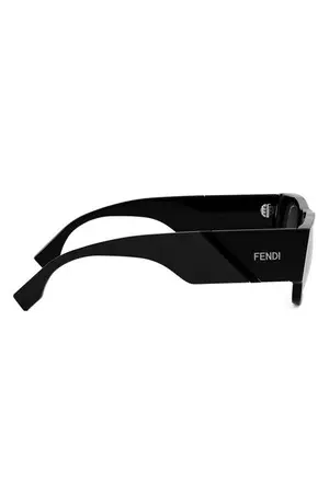 Fendi Diagonal 54mm Rectangular Sunglasses