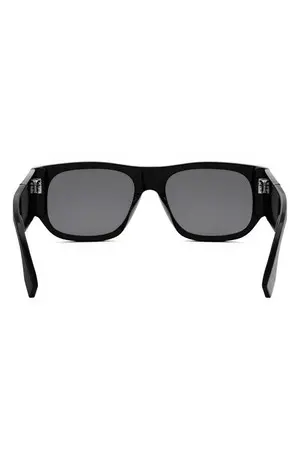 Fendi Diagonal 54mm Rectangular Sunglasses