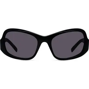 Givenchy Gv Day Geometric Sunglasses - Shiny Black / Smoke