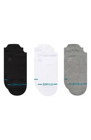 Stance Stance 3-Pack Icon Low Socks Black White Grey
