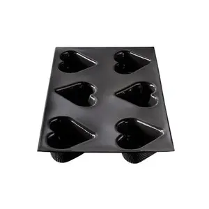 SILPAT Flexipan 6 Heart Mold - Black