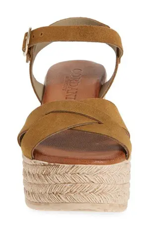 Cordani Bazil Espadrille Platform Wedge Sandal - Cuero