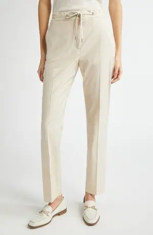 Eleventy Drawstring Waist Straight Leg Trousers
