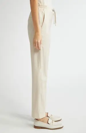 Eleventy Drawstring Waist Straight Leg Trousers