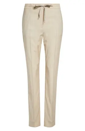Eleventy Drawstring Waist Straight Leg Trousers