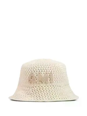 Ami Logo-patch Bucket Hat - Neutrals
