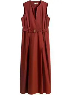 Woolrich Belted Maxi Dress - Red