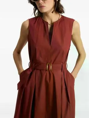 Woolrich Belted Maxi Dress - Red