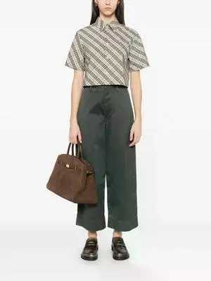 Burberry Checked Shirt - Neutrals