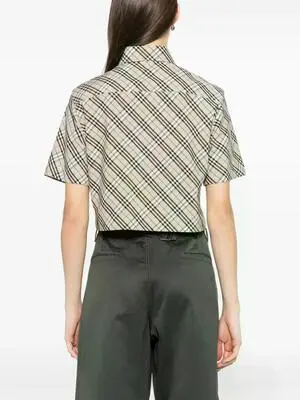 Burberry Checked Shirt - Neutrals