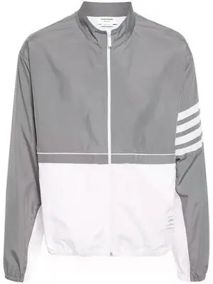 Thom Browne 4-bar Colour-block Track Jacket - Grey