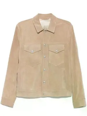 Eleventy Suede Jacket - Neutrals