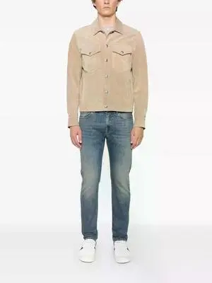 Eleventy Suede Jacket - Neutrals
