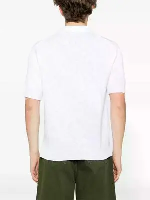 Eleventy Knitted Polo Shirt - White