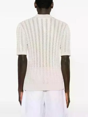Eleventy Cable-knit Polo Shirt