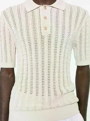 Eleventy Cable-knit Polo Shirt