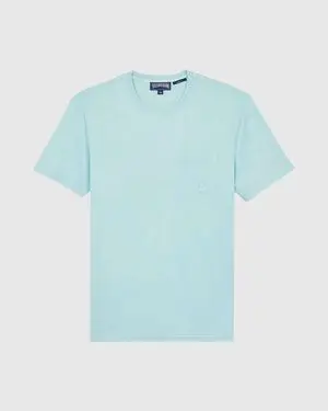Vilebrequin Solid Organic Cotton Tshirt Natural Colors Tee Shirt Titan - Blue