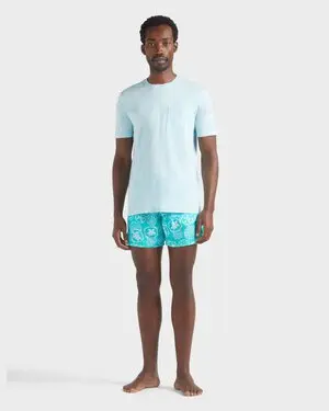 Vilebrequin Solid Organic Cotton Tshirt Natural Colors Tee Shirt Titan - Blue