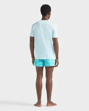 Vilebrequin Solid Organic Cotton Tshirt Natural Colors Tee Shirt Titan - Blue