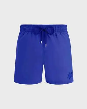 Vilebrequin Swim Trunks Ronde Des Tortues Maxi Waterreactive Swimwear Moorea - Blue