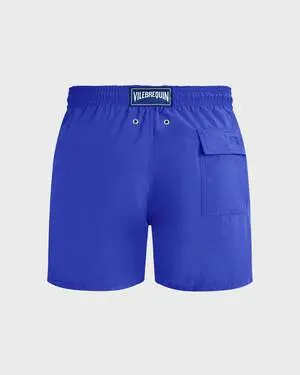 Vilebrequin Swim Trunks Ronde Des Tortues Maxi Waterreactive Swimwear Moorea - Blue