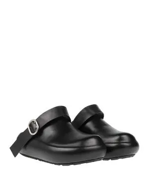 JIL SANDER Leather Clogs With Buckle Detail