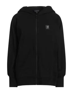 Armani Exchange Cotton Fleece Zip-up Hoodie - Black