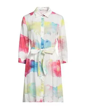 120% Lino Mini Shirt Dress - White