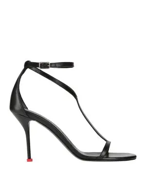 Alexander McQueen Leather Ankle Strap Sandals With Stiletto Heel