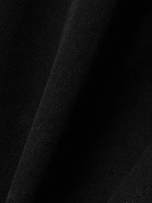 Saint Laurent Pleated Wool Wide-leg Trousers - Black