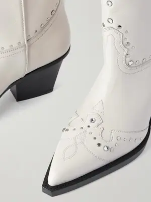 Paris Texas Janice Embellished Leather Cowboy Boots
