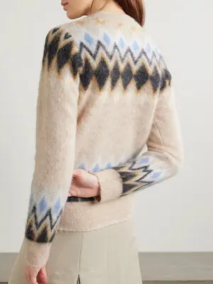 GANNI Fair Isle Knitted Sweater - Neutrals