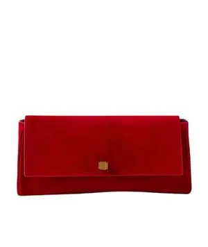 Khaite Audrey Suede Clutch