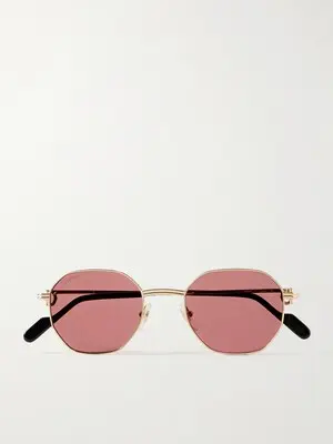 CARTIER Hexagon-frame Sunglasses - Gold