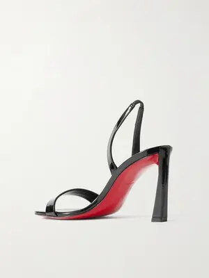 CHRISTIAN LOUBOUTIN O Condora 85 Patent-leather Slingback Sandals - Black