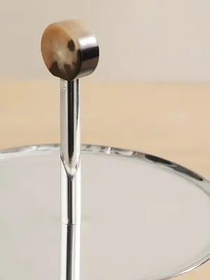 Brunello Cucinelli Stainless Steel And Horn Serving Stand