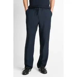 Vince Louie Flat Front Stretch Viscose & Linen Trousers