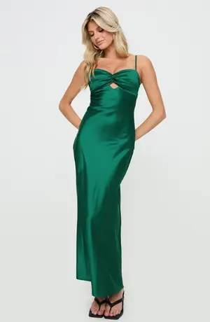 Princess Polly Blackthorn Satin Maxi Dress