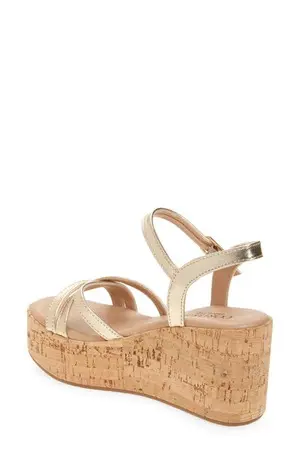Cordani Jaiden Platform Wedge Sandal - Platino