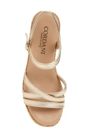 Cordani Jaiden Platform Wedge Sandal - Platino