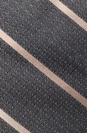 Nordstrom Taylor Stripe Silk Neck Tie - Black