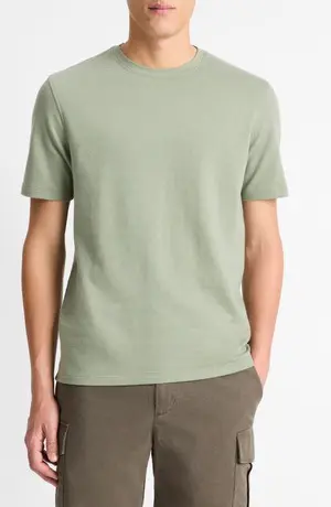 Vince S/s Crew - Broad Leaf/ Natural