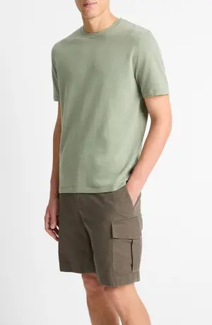 Vince S/s Crew - Broad Leaf/ Natural
