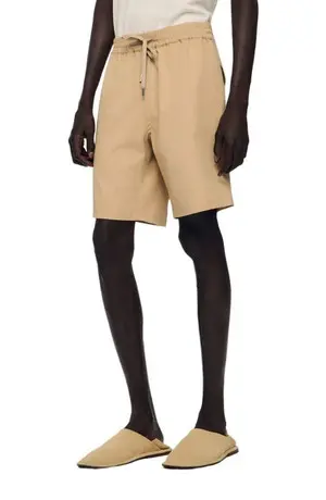 Sandro Cotton Drawstring Shorts - Beige