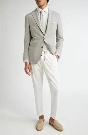 Eleventy Single Breasted Stretch Wool Sport Coat
