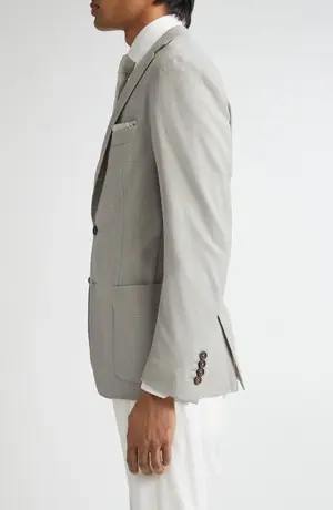 Eleventy Single Breasted Stretch Wool Sport Coat