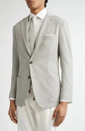 Eleventy Single Breasted Stretch Wool Sport Coat