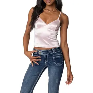 EDIKTED Amelie Stretch Satin Camisole